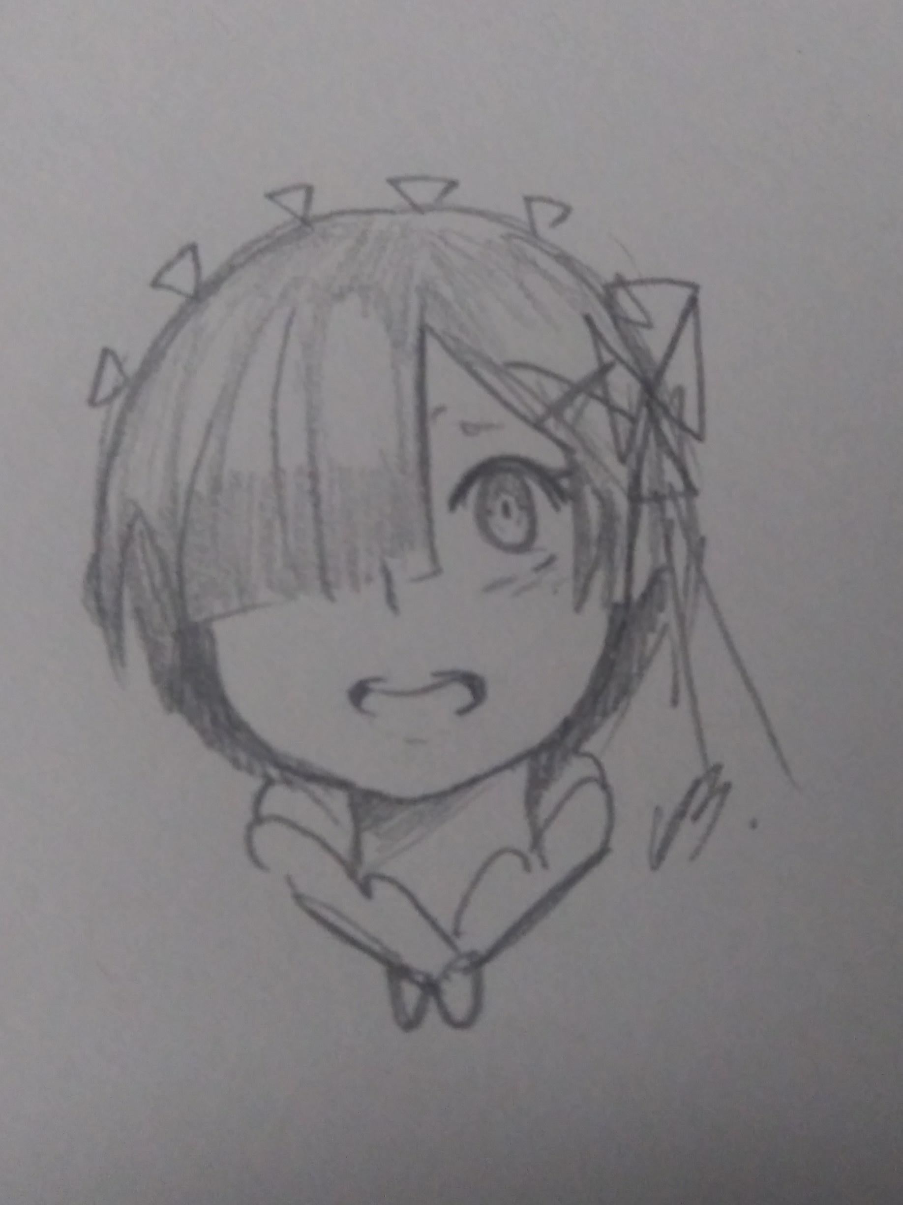 Doodled my newest Waifu, Rem. That's bout all I got - #192257702 added ...