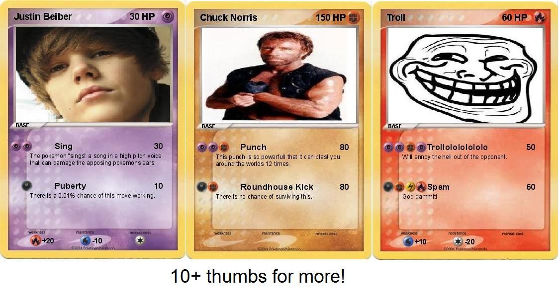 Funny pokemon cards