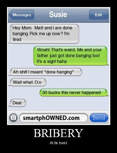Bribery, at it's best.