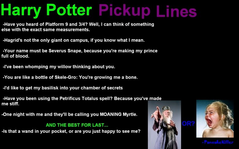 harry potter pickup lines