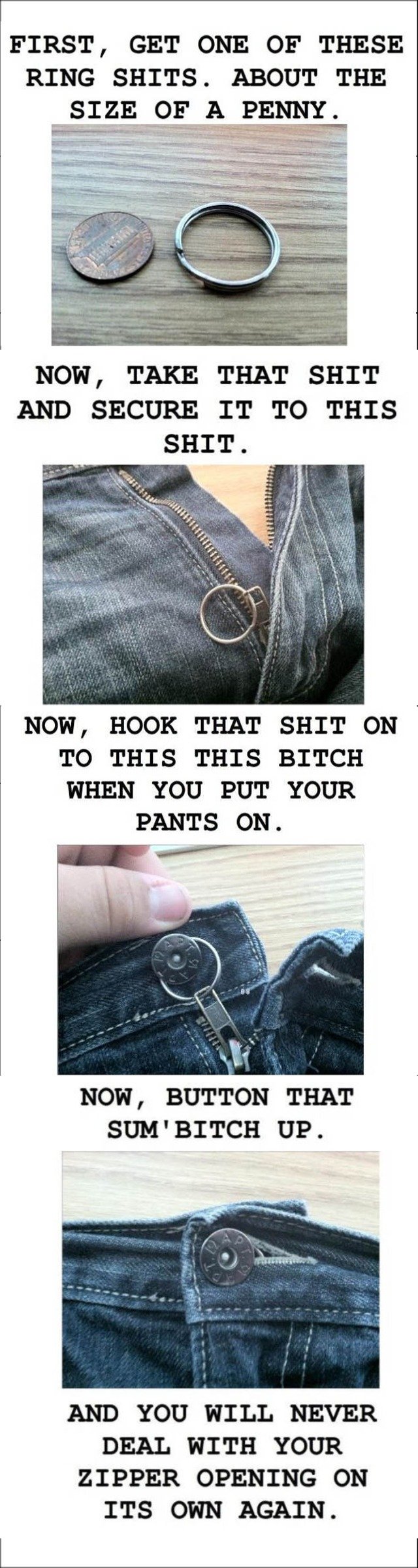 Life Hack: Keeping the zipper up