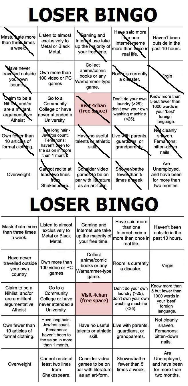 Loser bingo