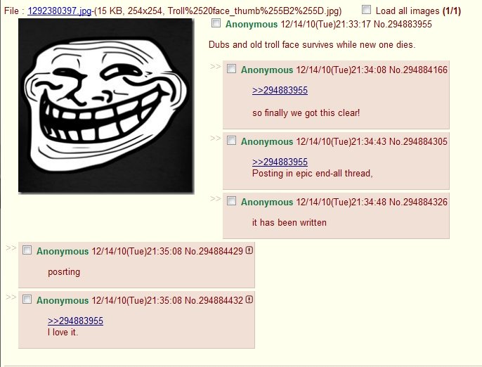 new trollface is dead thanks to 4chan