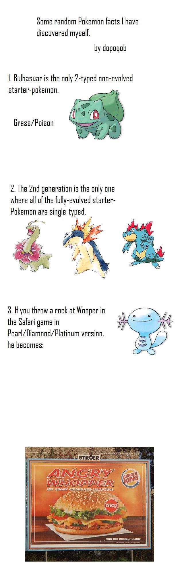 Random Pokemon Facts